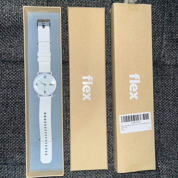 Flex | Accessories | New White Flex Watch Recycled Ocean Plastic Watch ...